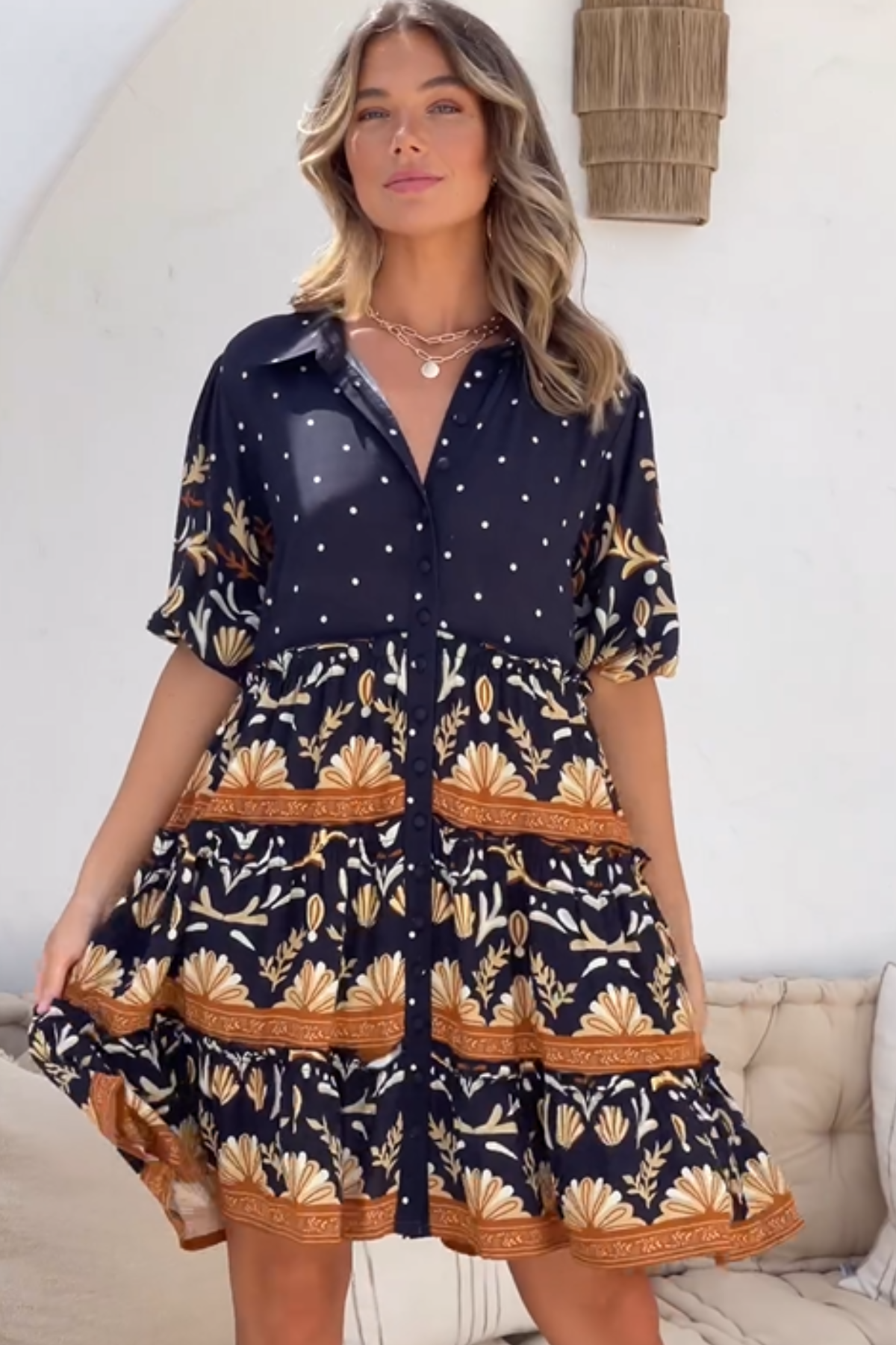 Sofia Barcelona Gypsy Mini Dress | Rosabella Creations